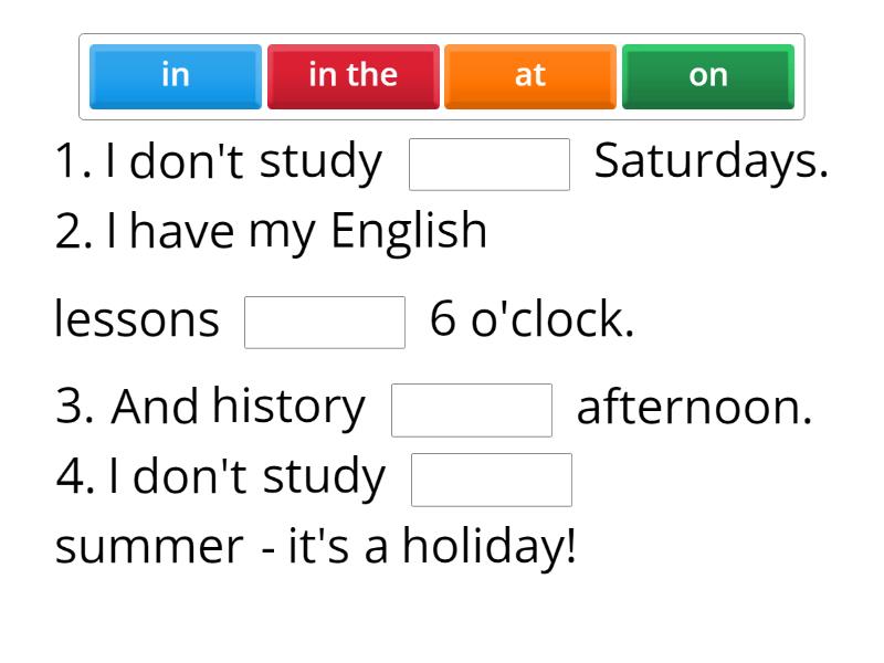Prepositions - Complete the sentence