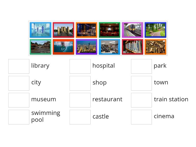 sound BI2 Towns vocabulary - Match up
