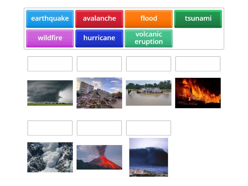 2b natural disasters - Match up