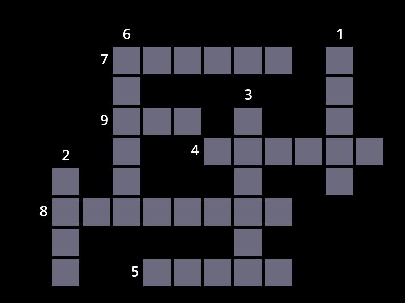 Food part 3 PU1 U4 - Crossword