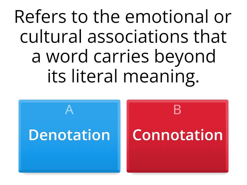Connotation and Denotation RD - Quiz
