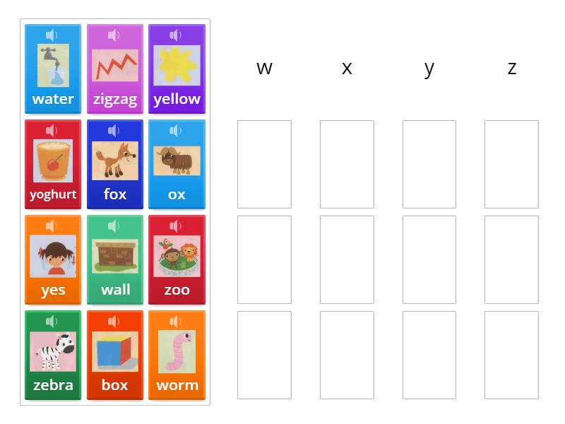 LS1 - U9 - W X Y Z - Group sort