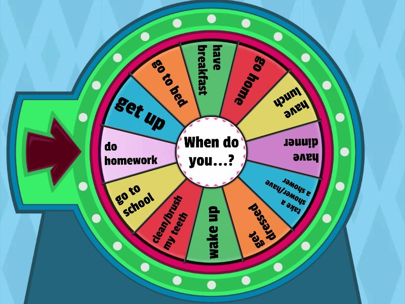 Daily routines - Spin the wheel