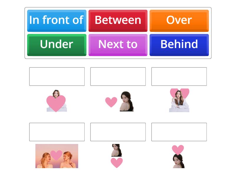 Prepositions, Where is the heart? - Match up