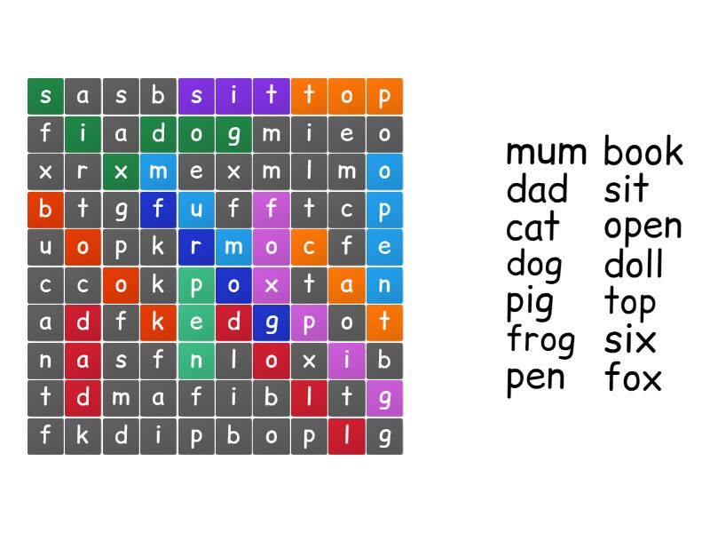 ASS Primary word search - Wordsearch