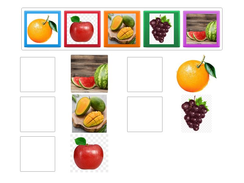 Match the same fruits - Match up