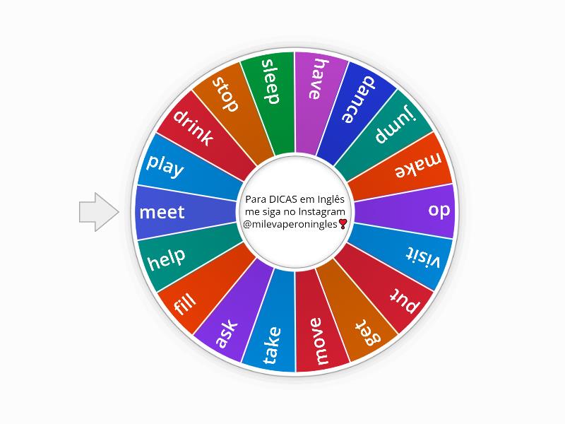 Past simple: regular and irregular verbs - Spin the wheel