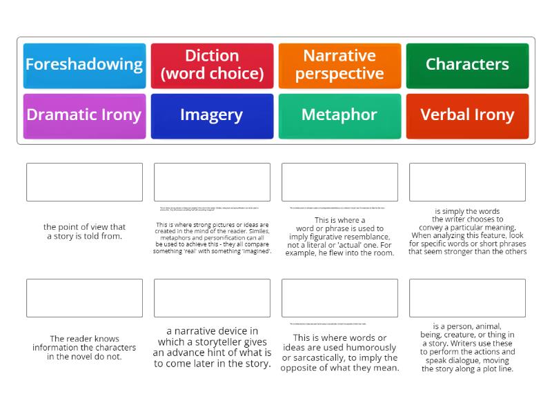 Literary Techniques - Match up