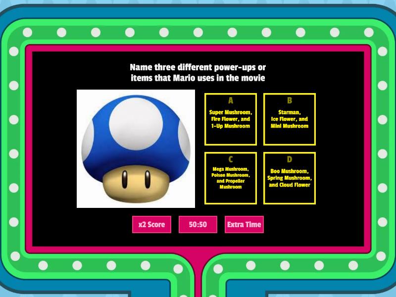 Super Mario Movie - Gameshow quiz