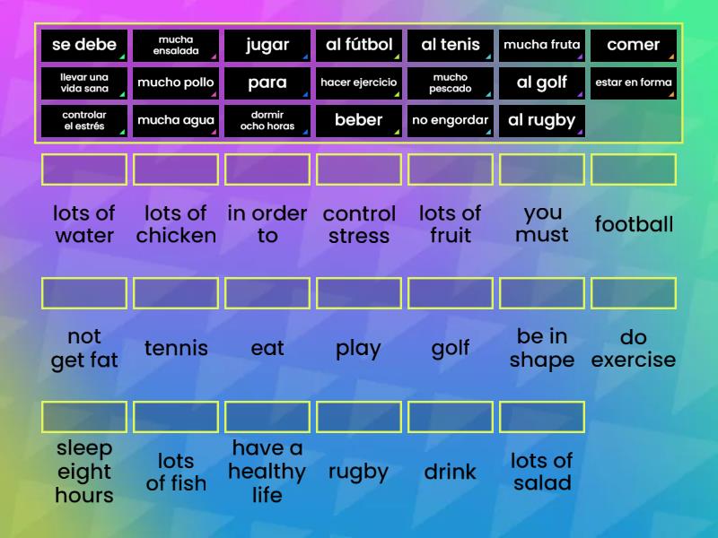 La salud 1 - Match up