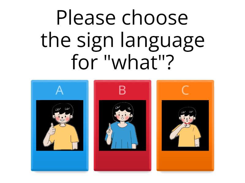 Sign language - Quiz
