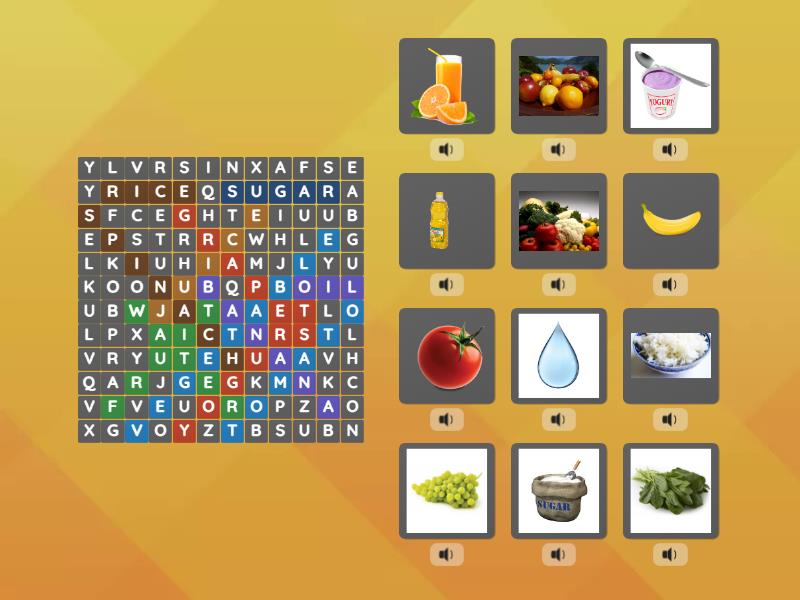 Vocabulary Key Words 1&2 Unit 7 - Wordsearch