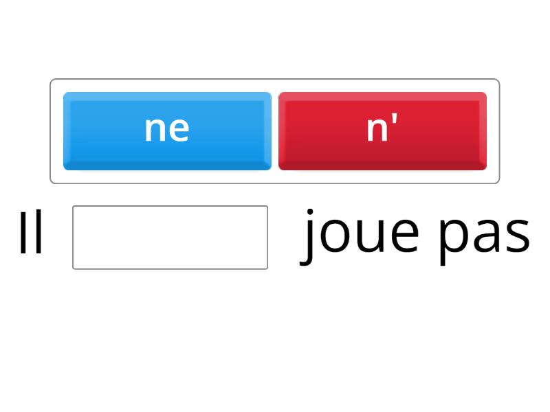 La forme négative des verbes - Complete the sentence