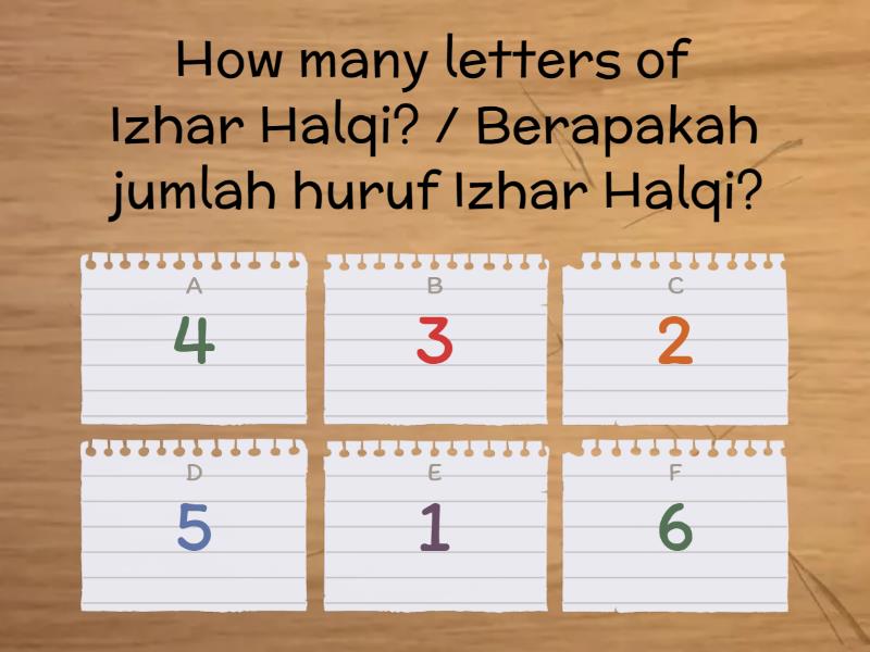 IZHAR HALQI - Quiz