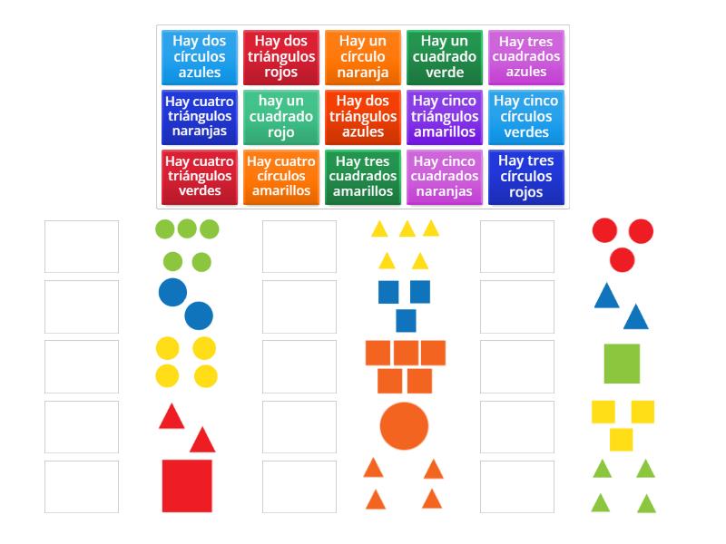 figuras, colores y numeros - Match up
