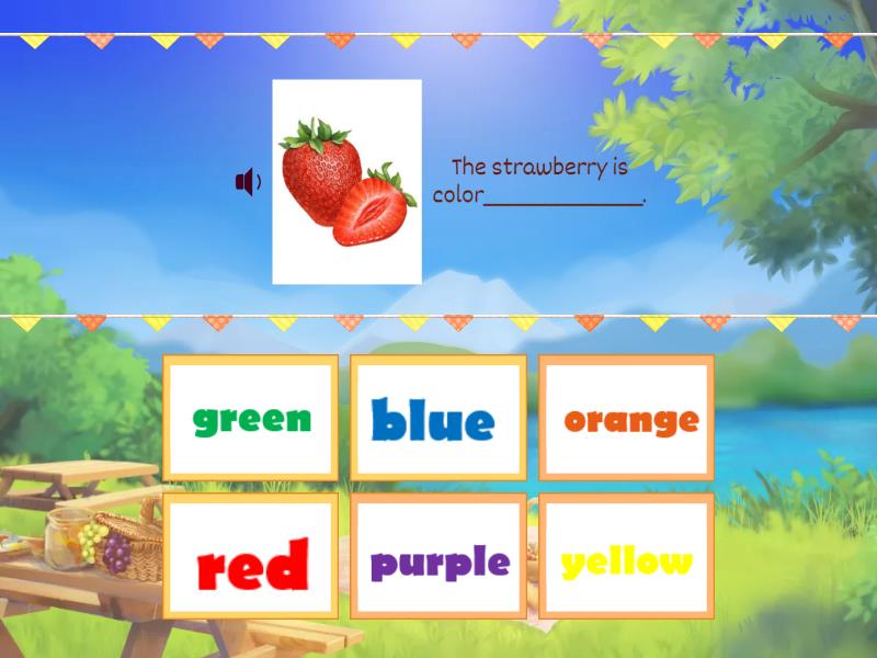 Colors and fruits (reading activty) - Find the match