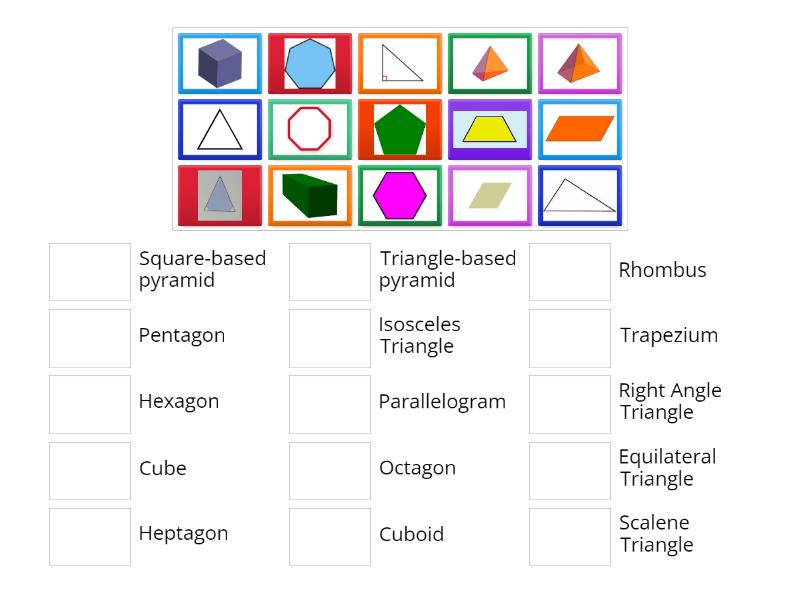 week 17 STEM 2D and 3D shape - Match up