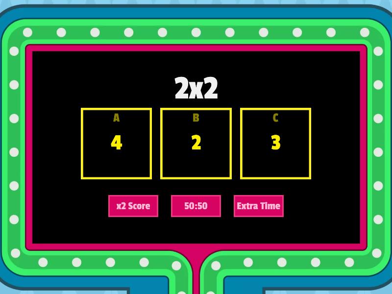Table de multiplications - Gameshow quiz