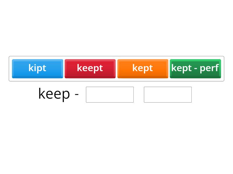 Irregular verbs (keep-put) - Missing word