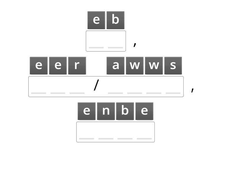 Irregular verbs 1 - Anagram