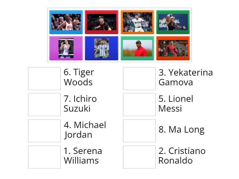 Famous athletes - Match up