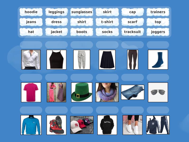 CLOTHES VOCABULARY ACTIVITIES - 1º ESO - Match up