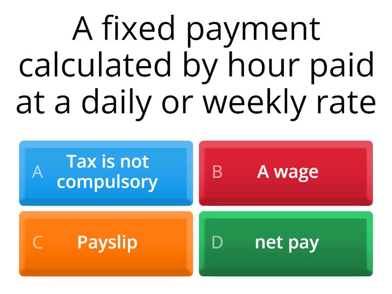 Pay and Payslips - Quiz
