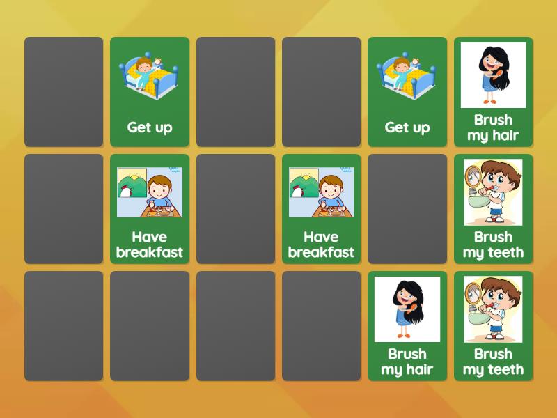 Daily Routines - Matching pairs