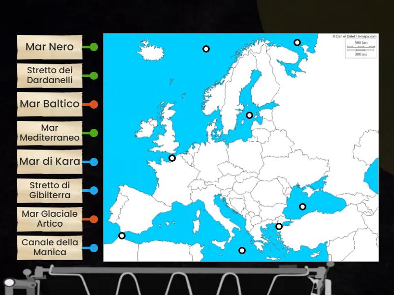 Nomi dei mari Europa - Labelled diagram