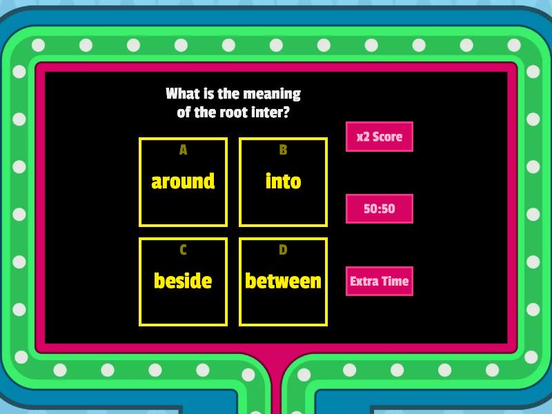 Inter root quiz - Gameshow quiz