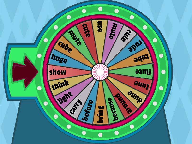 Spelling Words and Sight Words - Spin the wheel