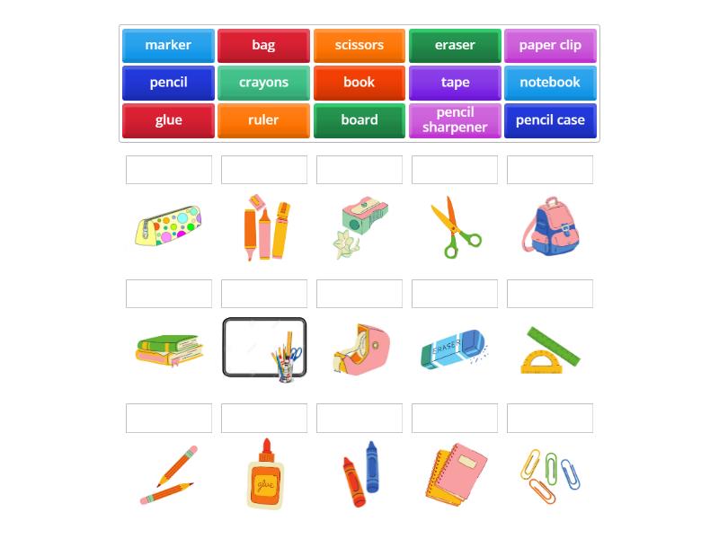 Classroom Objects - Match up