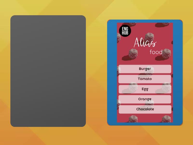 Food alias - Speaking cards