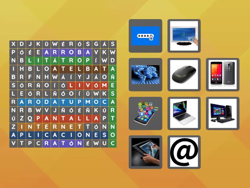 Vocabulario informática - Sopa de letras