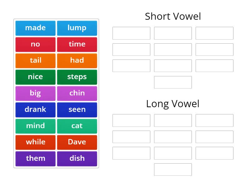 Henry and Mudge (Short vs long vowels) - Group sort