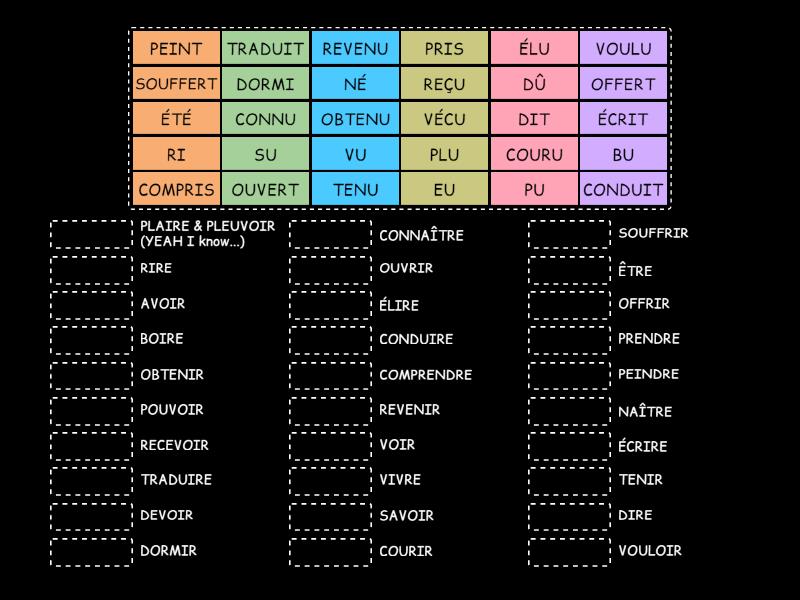 PASSE COMPOSE - Match up