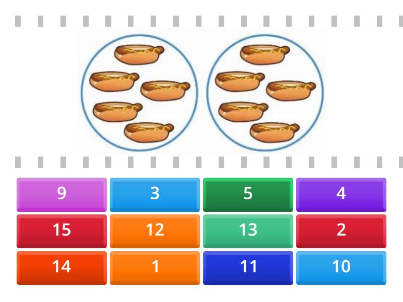 Counting 1-15 grade 1 to 3 - Find the match