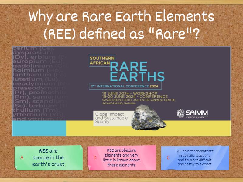 Rare Earth Conference Icebreaker - Quiz