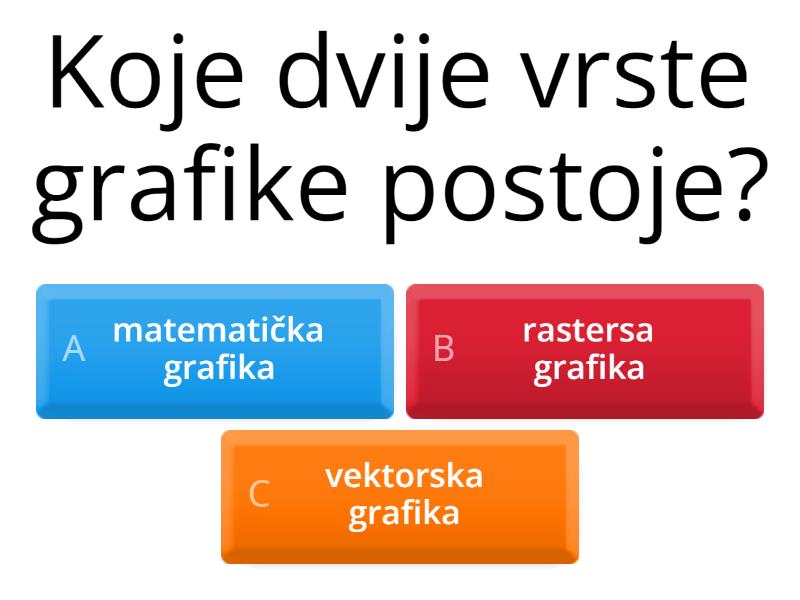 FORMATI GRAFIČKIH DATOTEKA - Quiz