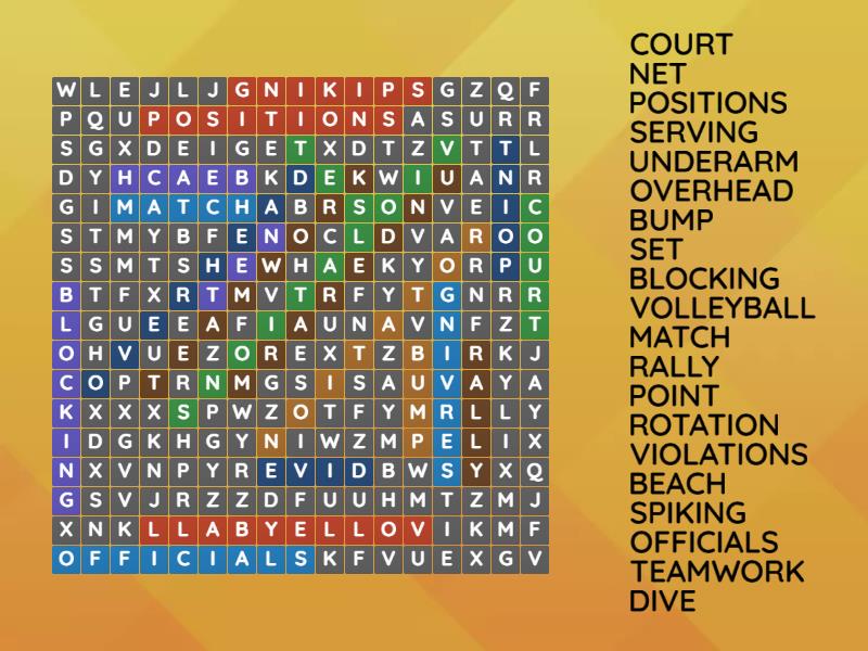 Volleyball - Wordsearch