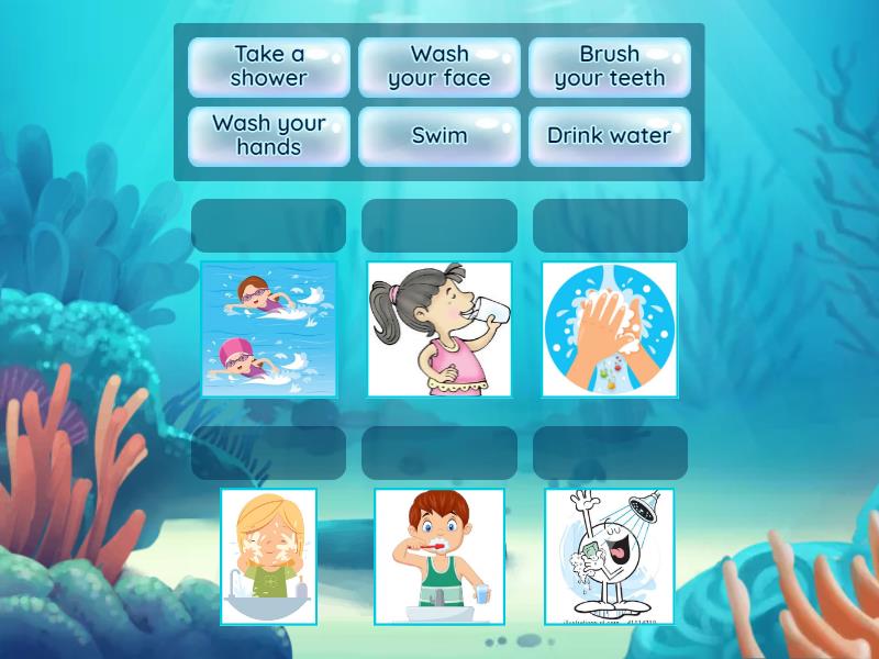 Activities that require water - Match up
