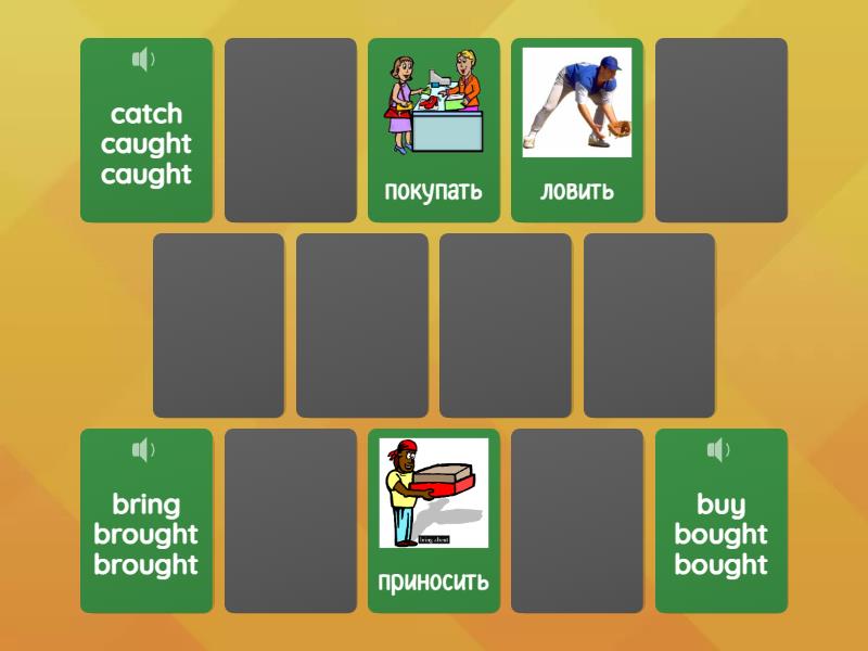 Irregular verbs group 2 - Matching pairs