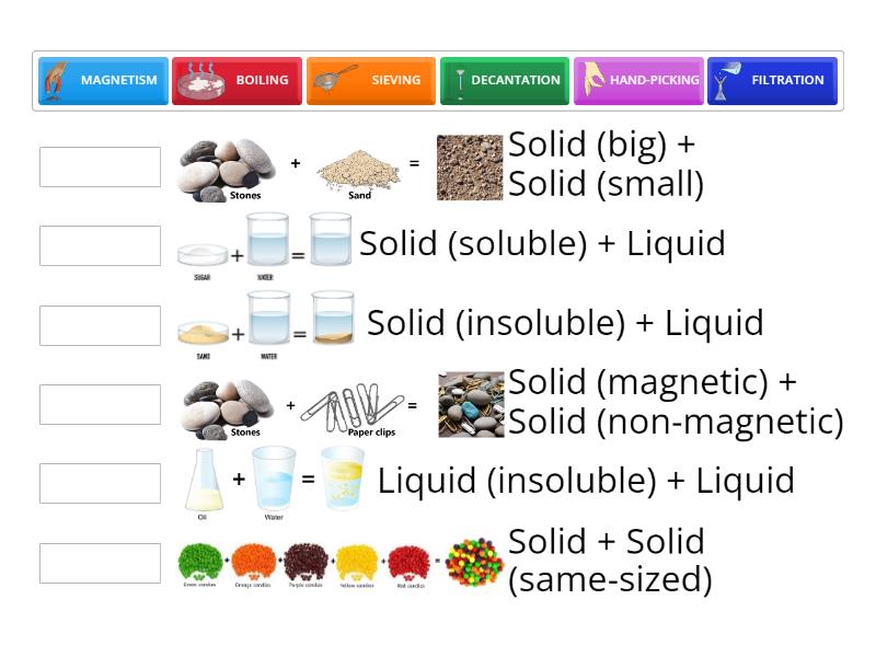 Separation methods - Match up