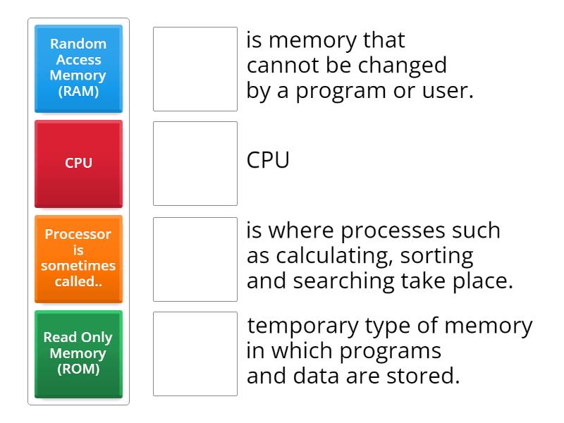 Plenary - CPU and Memory - Match up