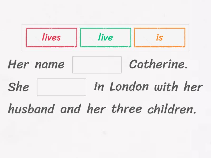 Present Simple - Missing Verbs - Missing word