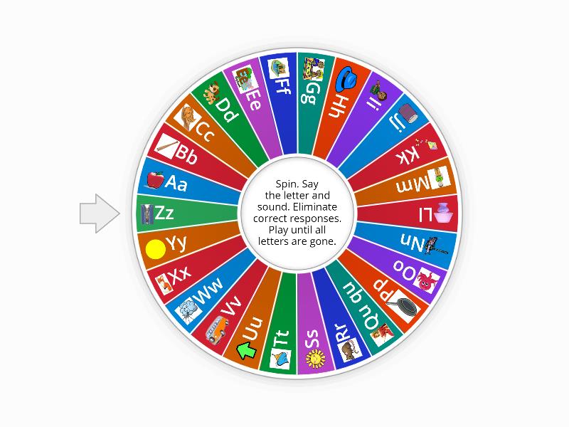 Letter Sound Fluency Wheel - Spin the wheel