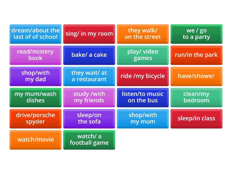 yesterday...(past simple) - Flip tiles