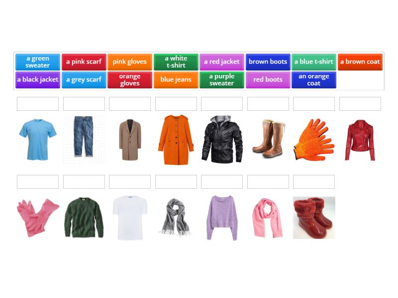 SM Starter clothes and colours - Match up