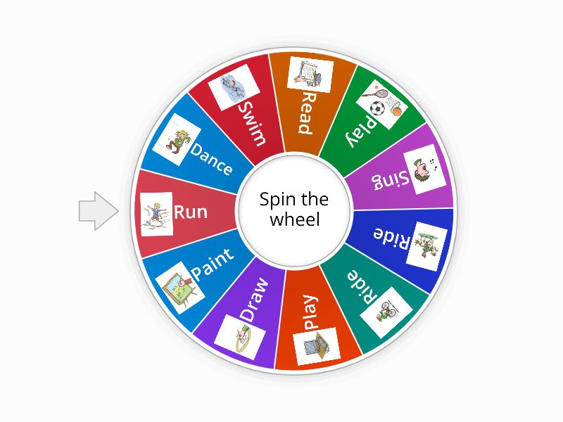 Action Verbs for kids - Spin the wheel
