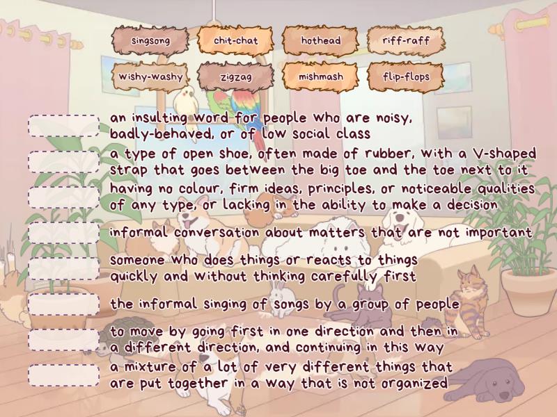 Idioms: Alliteration with definitions - Match up